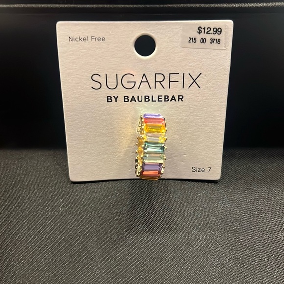 BaubleBar | Jewelry | Sugarfix By Baublebar Nickel Free Gold Tone Multicolor Stone Ring Size 7 ...